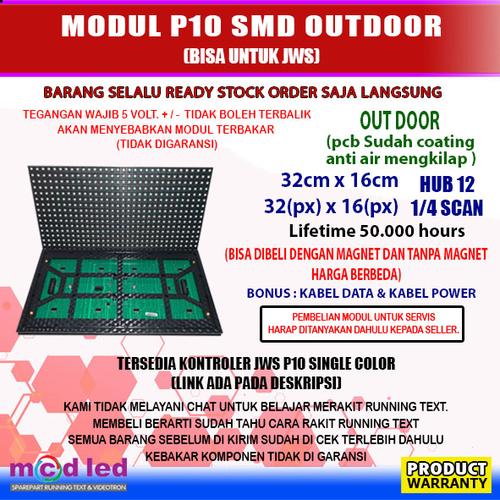 Jual PANEL MODUL LED P10 SMD MERAH HIJAU PUTIH BIRU KUNING SEMI ...
