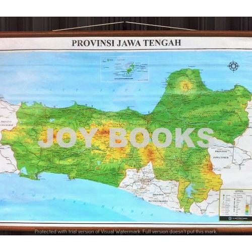 Jual PETA / MAP GULUNG / GANTUNG / BINGKAI JAWA TENGAH - Kota Surabaya ...