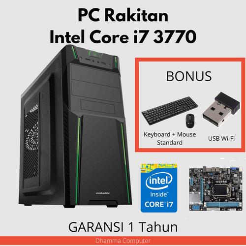 Jual PC Rakitan Paket CPU Komputer Kantor Intel Core i7 3770 Gigabyte H61 - RAM 4GB, HDD 500 NO ...