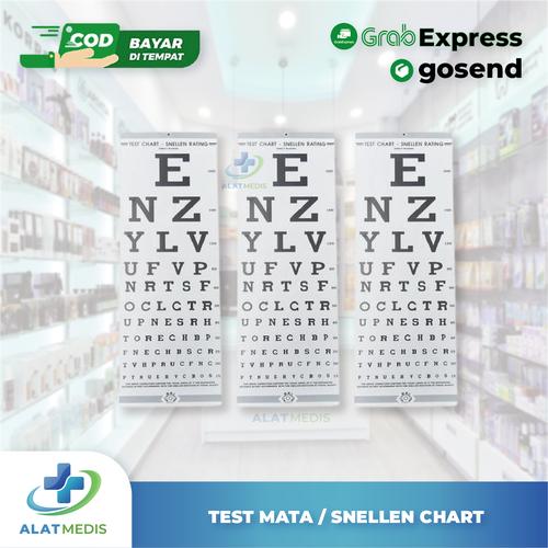 Jual Snellen Chart / Bagan Test Ketajaman Mata / Kertas test mata ...