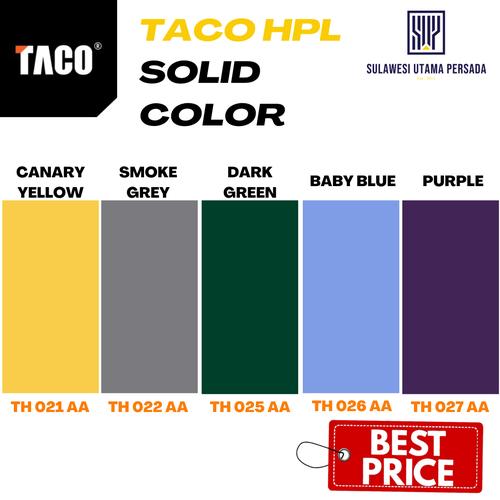 Jual HPL TACO SOLID COLOR TH 021,22,25,26,27 AA - 021 AA - Kota ...