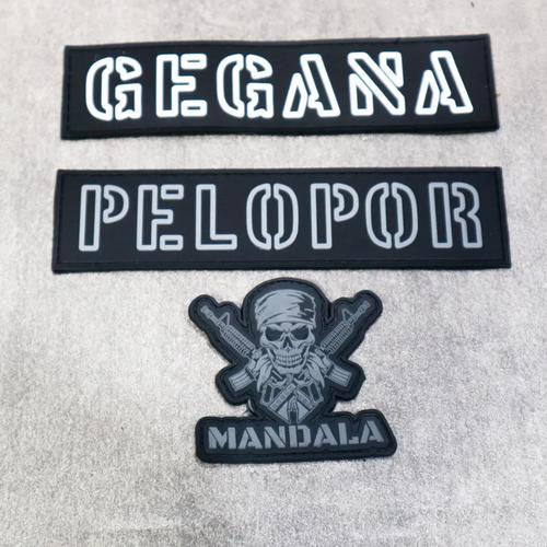 Jual patch Rubber Gegana / Patch Tulisan Pelopor ukuran Bodyvest dll ...