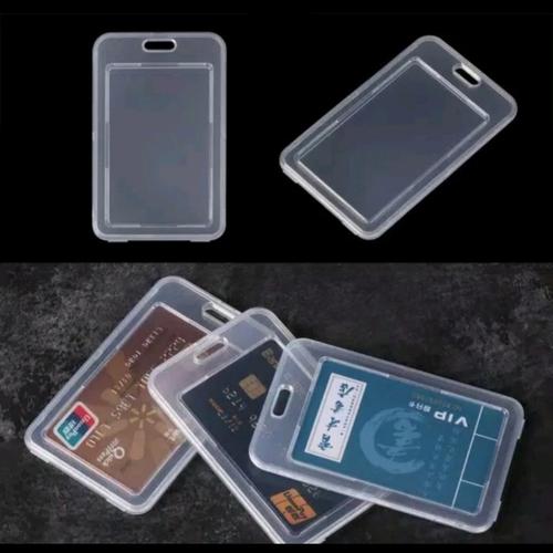 Jual id card holder transparant 2 muka / tempat id card 2 sisi - Kota ...