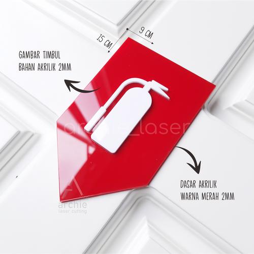 Jual Signage Akrilik Penunjuk Alat Pemadam Api APAR Rambu K3 - Kab ...