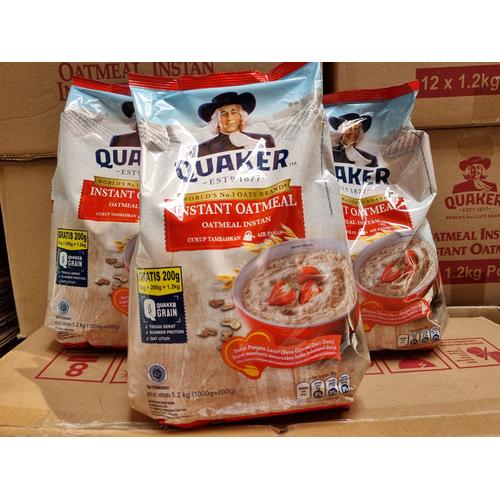 Jual Quaker Instant Oatmeal 1200 gr 1,2kg Merah - Jakarta Barat - Pasar ...