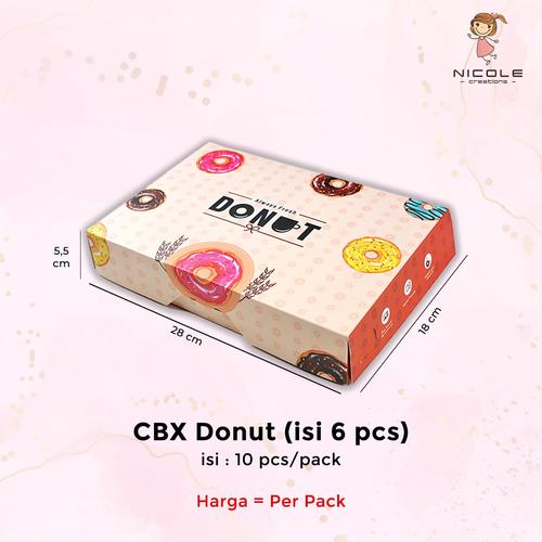 Jual Packaging/Kemasan/Kotak/Box Donat isi 6 by Nicole Creation Jakarta ...