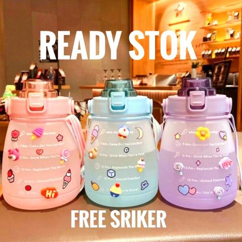 Jual botol viral gemoy botol gradasi pastel botol Korea botol tali ...