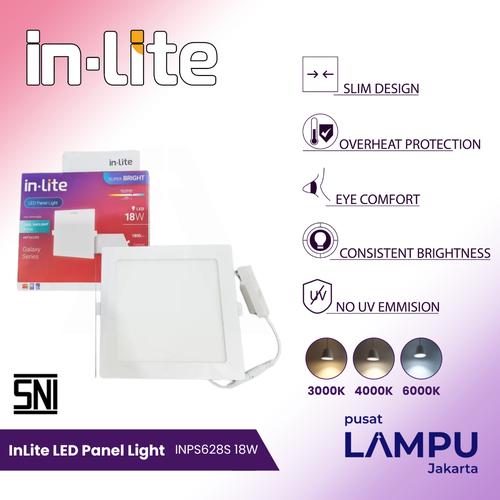Jual INLITE Led Panel Inbow Kotak 18watt LED 220V 220volt 18W square ...