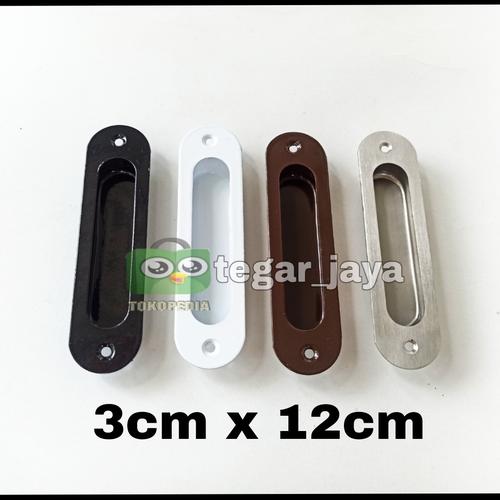 Jual handle tanam com handle sliding pintu geser 3cm x 12cm - Putih ...