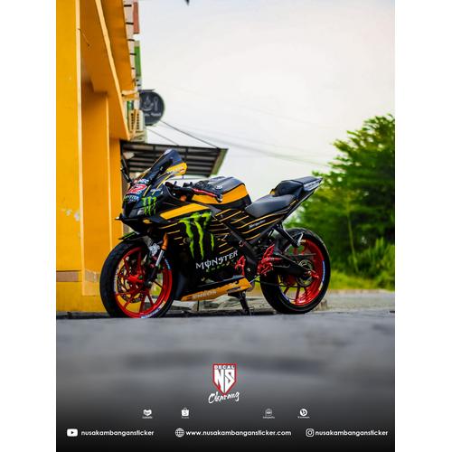 Jual Sticker Yamaha R15 V3 Monster Kuning Modifikasi Stiker Full Body ...