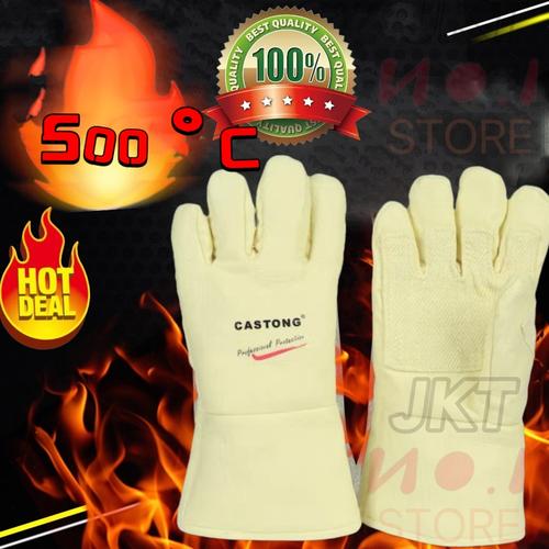 Jual Sarung Tangan Anti panas 500 Derajat Castong Kevlar Glove - 45cm ...