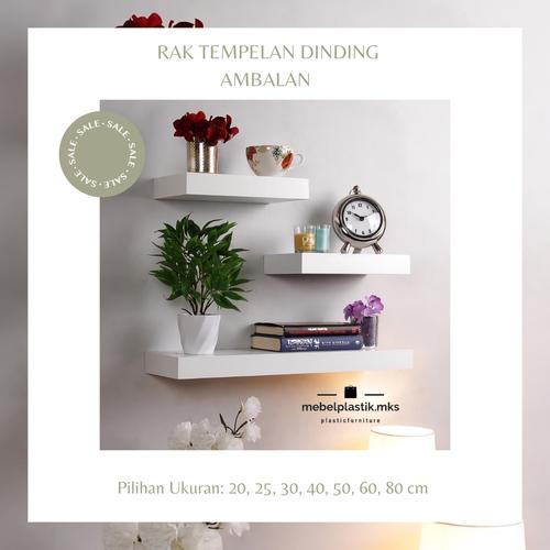Jual Rak Dinding Tempel Kayu Minimalis Ambalan Putih/ Hitam/ Coklat ...
