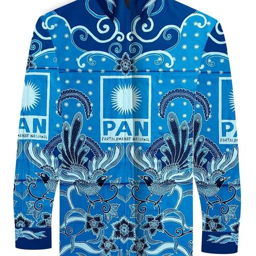 Jual Kain Batik Tulis Satin Motif Partai PAN Pola Kemeja L.Panjang ...
