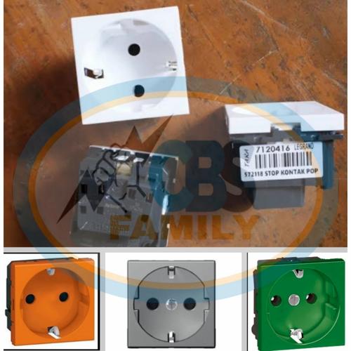 Jual Legrand Stop Kontak Shuko Orange 572460 / Outlet CP 2Lubang Hijau ...