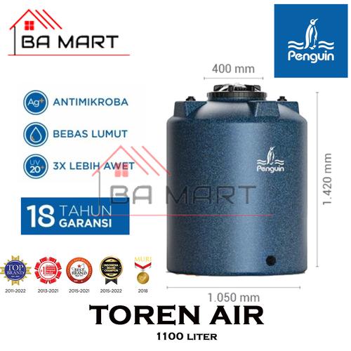 Jual TANGKI TANDON TOREN AIR WATER TANK PENGUIN TB110 1000L GALAXY ...