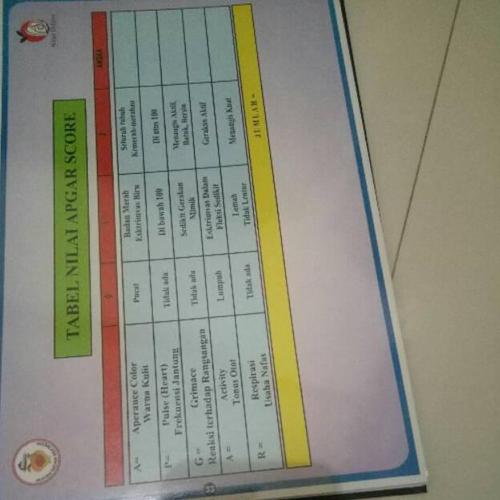 Jual Poster Tabel Nilai Apgar Score Dan Banyak Poster Kebidanan Lainnya ...
