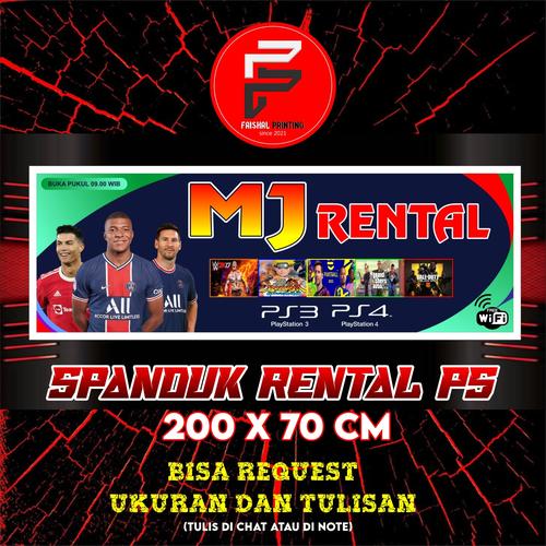 Jual Banner Rental playstation / Spanduk rental ps uk. 2 x 0.7 meter ...