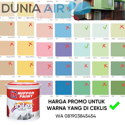 Jual CAT TEMBOK EXTERIOR & INTERIOR VINILEX 5KG WHITE KODE 300 - WARNA ...