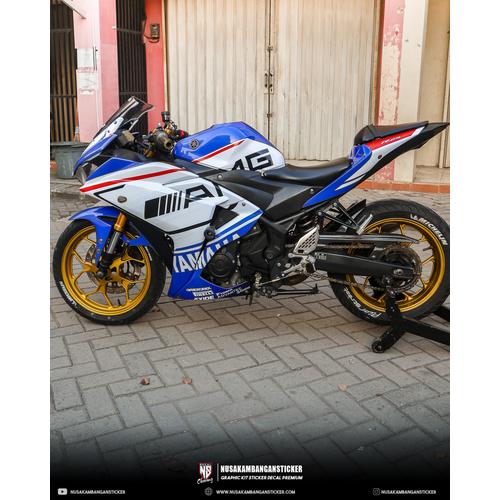 Jual Decal kit R25 AMG biru putih full body - Graftac, Glossy Kilap ...