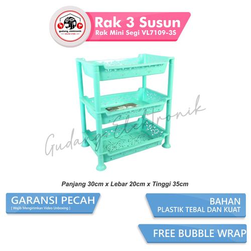 Jual Rak Susun Plastik 3 Susun Rak Mini Segi Delta Ssn 3 VL7109-3S ...