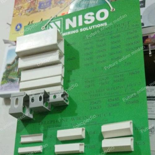 Jual Kabel Ducting Niso PSD 40x40 mm Panjang 1,7 Meter Putih cable duct ...
