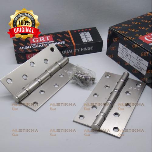 Jual Engsel Tebal 5 " Inch / Engsel Pintu Jendela Silver/Engsel Bearing ...