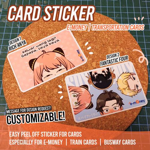 Jual Card Sticker Easy Peel Off E-Money Sticker Custom Stickers Kartu ...