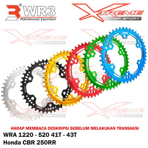Jual Gear Belakang WR3 Honda CBR 250 RR Ready Ukuran 41 42 43 - Silver ...