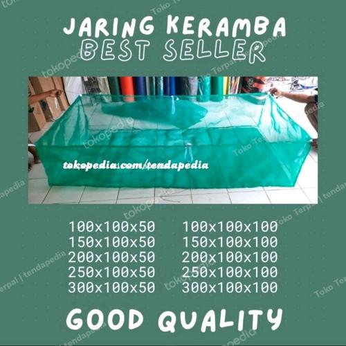 Jual Jaring keramba ikan apung / bahan jaring kasa hijau - 150x100x100 ...