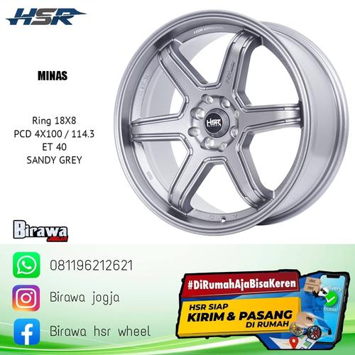 Jual Velg Mobil RAIZE HSR RING 18X8 -PCD 4X100-114,3 ET40 SANDY GREY ...