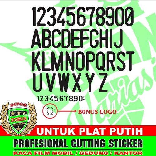 Jual Sticker Huruf dan Angka sticker Angka plat nomor Mobil Huruf ...