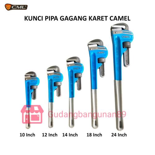 Jual Kunci Pipa Heavy Duty 10" 12" 14" 18" 24" In/CAMEL Pipe Wrench ...
