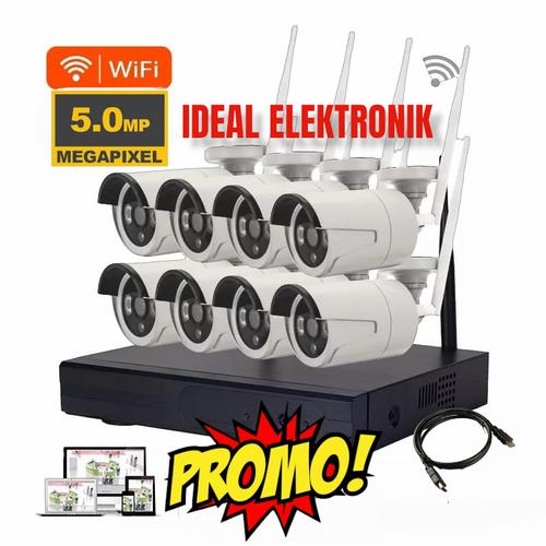 Jual Paket CCTV wireless NVR kit 8 ch 5MP Super HD Wireless Full hd ...