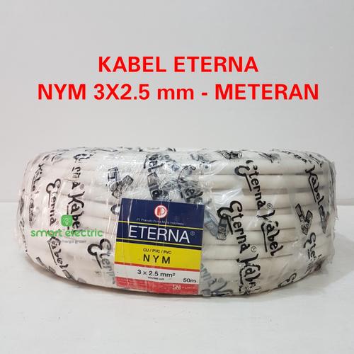 Jual Kabel Listrik Eterna NYM 3x2.5mm Meteran Tunggal Tembaga Murni SNI LMK - Kota Medan ...