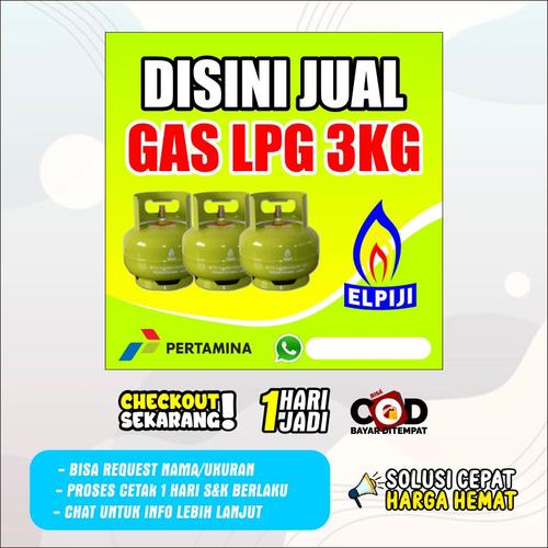 Jual Spanduk/Banner Jual Gas LPG 3 Kg Free Desain 1x1 m - Kab. Sumedang ...