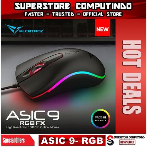 Promo Alcatroz Gaming Mouse Asic 9 RGB FX 1000CPI Wired - 2 Tahun ...