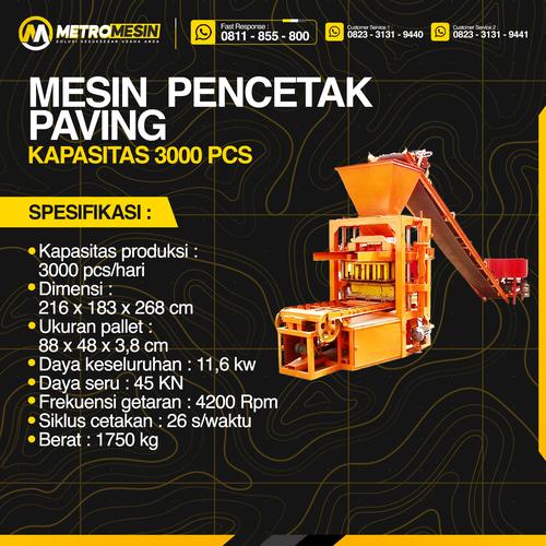 Jual Mesin Pencetak Paving Metro Mesin 3000 pcs - Kab. Malang - PT ...