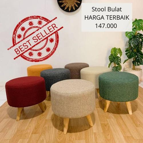 Jual STOOL POLOS / STOOL BEBAS PILIH WARNA / SOFA STOOL / STOOL BULAT ...