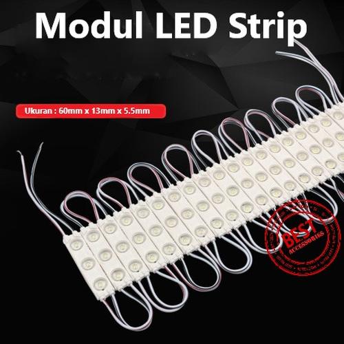 Jual Lampu Modul Strip LED 3 Mata Bulat 1500mW CE RoHS - Biru - Jakarta ...
