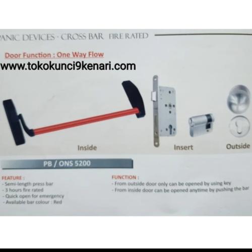 Jual Panic Bar Onassis PB 5200 ONS Handle Pintu Darurat Emergency - Jakarta Pusat - Kunci 9 ...