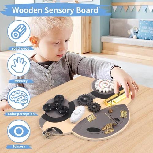 Jual Mainan Edukasi Anak Wooden Montessori Activity Board / DIY Sensory ...