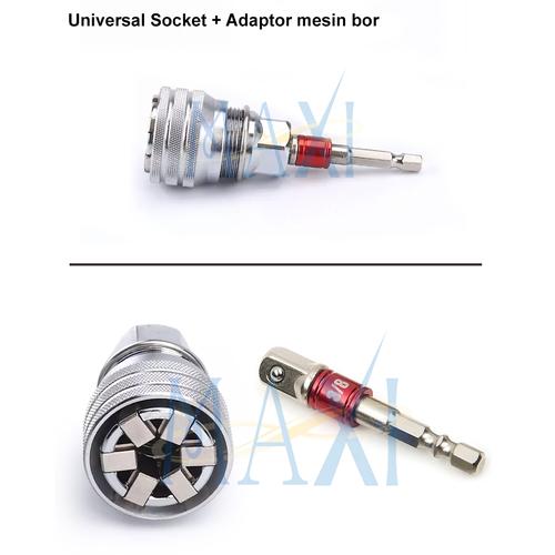 Jual Adaptor sock bor sambungan mata sok ke mesin bor uk. 3/8 inch 65 ...