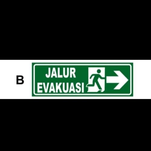 Jual stiker SIGN K3 RAMBU JALUR EVAKUASI TANGGA KIRI KANAN - GAMBAR B ...