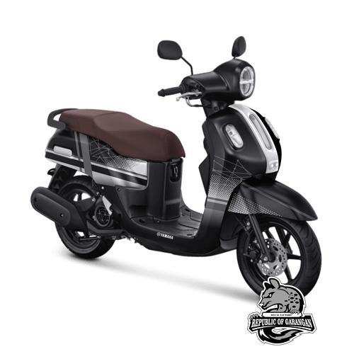 Jual decal yamaha fazzio full body costum sticker grafis conect - Hitam ...