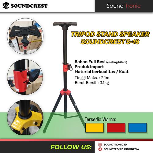 Jual Stand Speaker Besi Soundcrest S-16 Tripod Speaker Full Besi ...