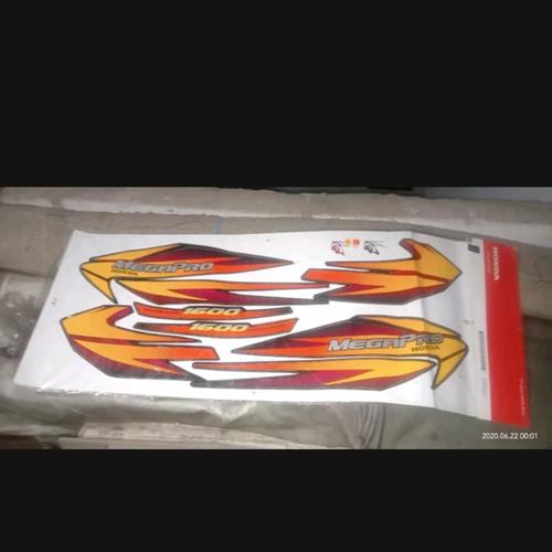 Jual Lis stiker sticker Megapro Mega pro lama hiu full body orange ORI ...