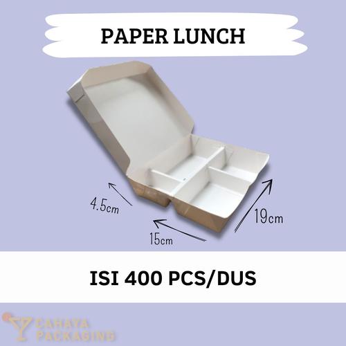 Jual 400 PCS LUNCH BOX SEKAT 4 / BENTO BOX KERTAS FOOD GRADE TEBAL ...