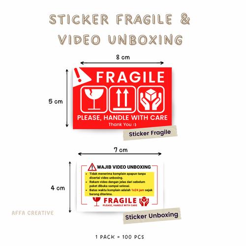 Jual Sticker Fragile - Video Unboxing Paket (isi 100) - Stiker Unboxing ...