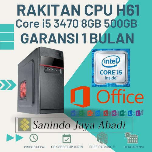 Jual PC RAKITAN CPU RAKITAN H61 CORE i5 3470 RAM 4GB HDD 500GB SIAP ...