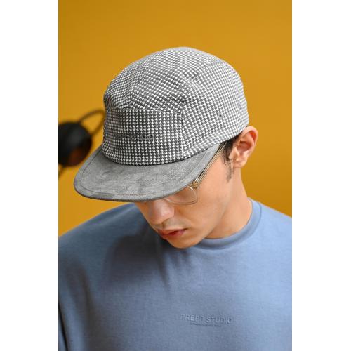 Jual TOPI PREPP STUDIO 5 PANEL HOUNDSTOOTH CAP GREY - All Size ...